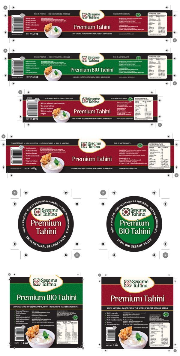 Sesame&Tahina Product Label Design. Artamax Budapest: Professional Logo ...