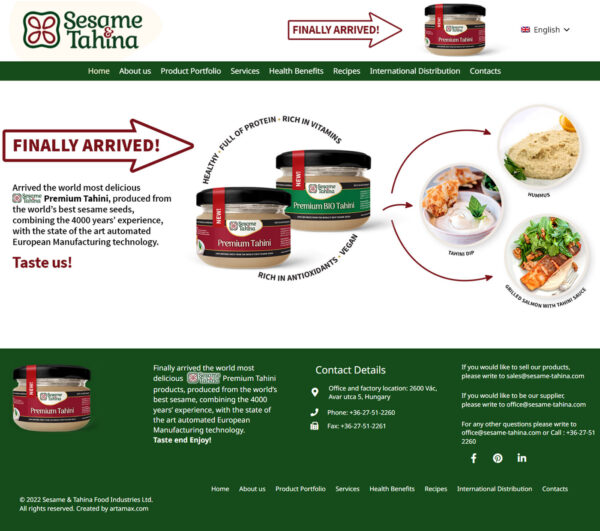 Sesame Tahina Identity, Branding & Product Label Design