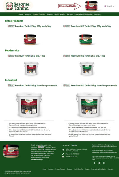 Sesame&Tahina Marketing Brochure. Artamax Budapest: Professional Logo ...